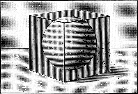Sphere Inscribed In A Cube Vintage Illustration 35072024 Vector Art At