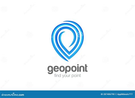 Map Geo Point Locator Navigation Logo Design Vector Template Stock