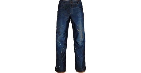 686 Deconstructed Insulated Denim Pant In Blue For Men Lyst