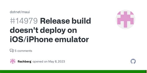 Release Build Doesn T Deploy On IOS IPhone Emulator Issue Dotnet Maui GitHub