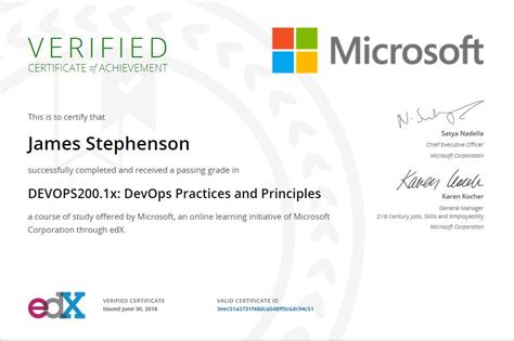 Successfully Completed The First Devops Course For The Microsoft