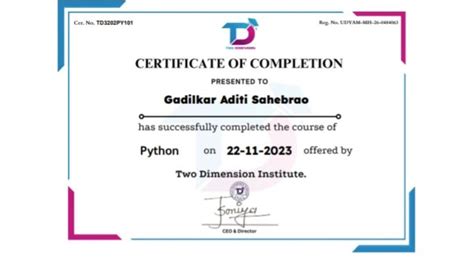 Python Learningjourney Certification Growthmindset Aditi Gadilkar