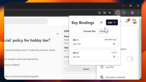 A Browser Extension That Helps Create Custom Key Binding For Each Website Rchromeextensions