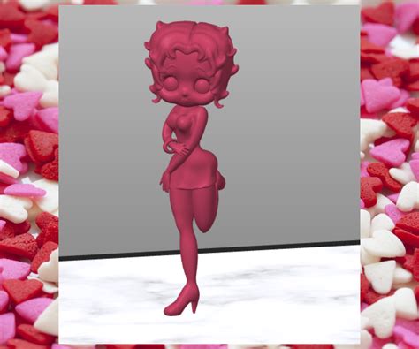 Free Stl File Vintage Style Betty Boop Inspired Fan Art 🎨・design To