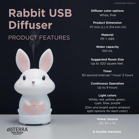 Doterra Rabbit Diffuser Furniture And Home Living Home Fragrance On
