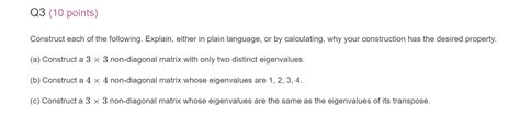 Solved Q Points Construct Each Of The Following Chegg Com