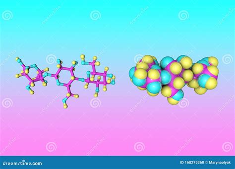 Molecular Model Of Dextrin Or Maltodextrin A Polysaccharide That Is