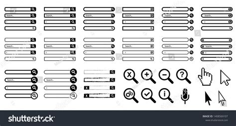 Search Bar Box Boxes Input Field Stock Vector Royalty Free 1408569107 Shutterstock