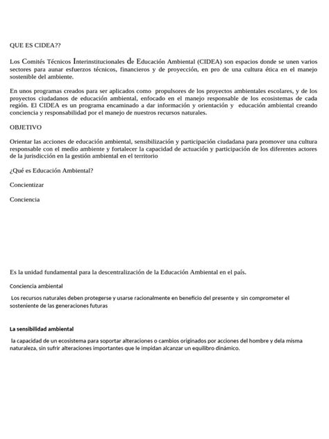 Que Es Cidea Pdf