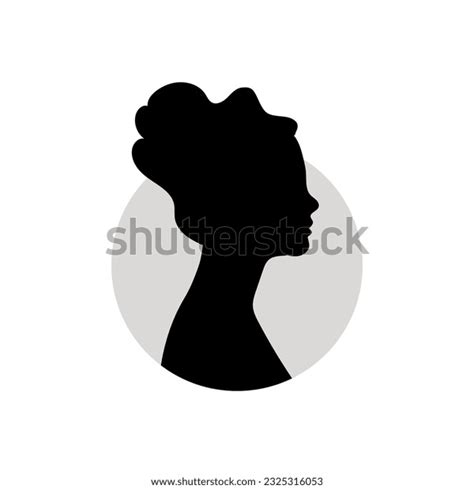 Silhouette Female Head Vector Illustration On Stock Vector Royalty