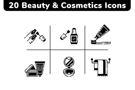 Black Beauty And Cosmetics Icons Graphic By 3ab2ou · Creative Fabrica