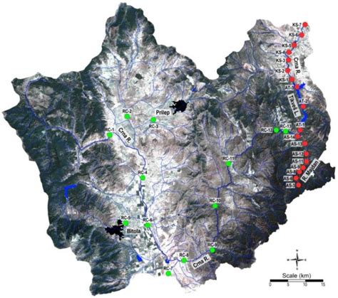 Map Of The Investigated Basin With The Sampling Locations Download Scientific Diagram
