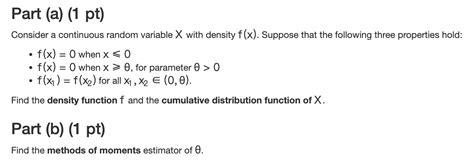 consider a continuous random variable x with density