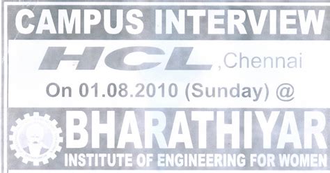 Ksrce Placement Off Campus Interview Bharathiyar Institute Of