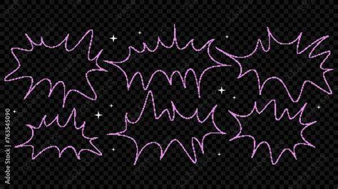 Bitmap Graffiti Abstract Clouds Set Of Trendy Different Bitmap Graphic