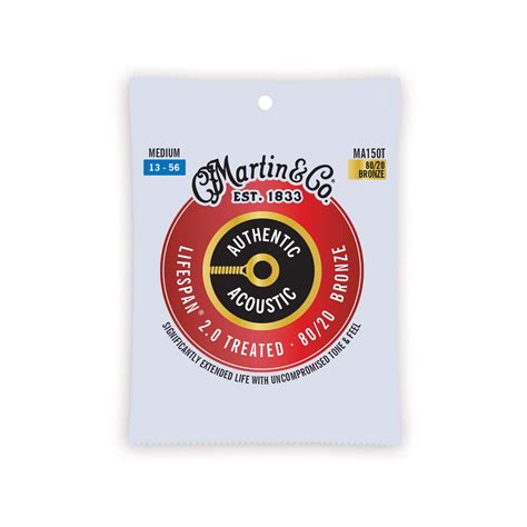 martin guitar ma150t authentic acoustic string treated 80 20 bronze