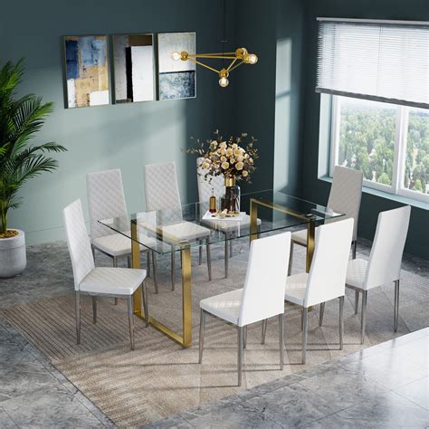 Glass Kitchen Tables China Oppein Glass Dining Table With Metal Stand