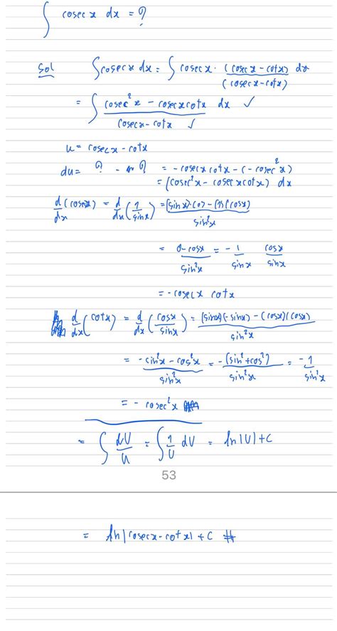 Integral Of Cosec X Dx Integrate Cosec X Dx Calculus R Mathstepbystep