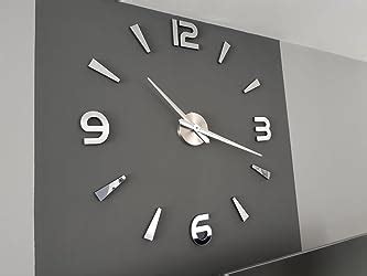 Vangold Modern Mute DIY Frameless Grande Horloge Murale 3D Mirror