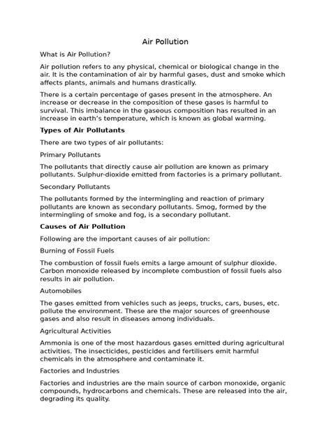 Air Pollution Lecture Pdf Atmosphere Of Earth Air Pollution