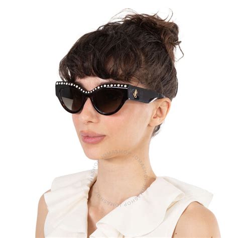 Jimmy Choo Brown Gradient Butterfly Ladies Sunglasses Sonjags 0086ha
