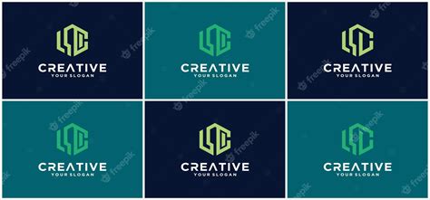 Premium Vector Collection Of Lc Letters Abstract Lines Minimalist Logo Template Design