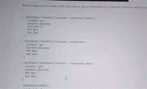 What Change Must Be Made To The CSS Code To StudyX