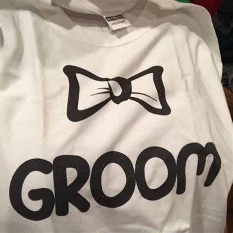 Groom T Shirt Groom Bow Tie Funny Wedding Bachelor Party Cool Groom T