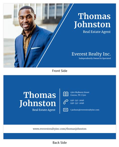 Real Estate Agent Business Card Template