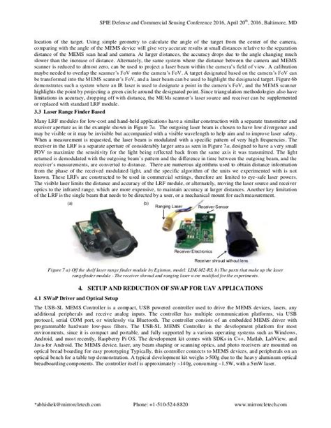 Uav Borne Lidar With Mems Mirror Based Scanning Capability