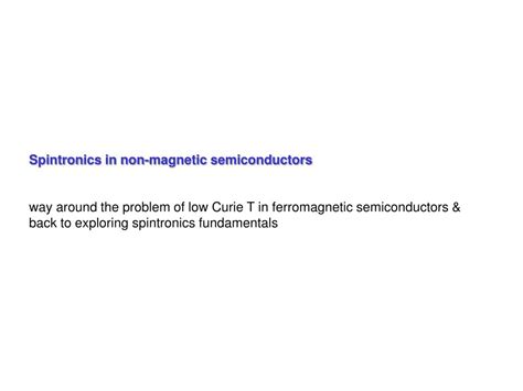 Ppt Semiconductor Spintronics Powerpoint Presentation Free Download