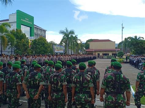 Apel Pergeseran Pasukan Pengamanan TNI Polri Satpol PP Siap Amankan