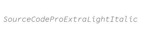Source Code Pro ExtraLight Italic Font FFonts Net