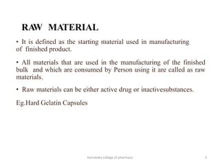 QC QA S1 ABHISHEK RAW MATERIAL Pptx