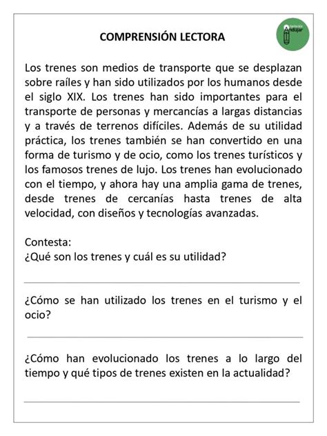 Textos de comprensión lectora Orientacion Andujar