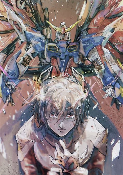 Shinn Asuka And Destiny Gundam Gundam And 2 More Drawn By Kare