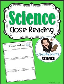 Science Close Reading Graphic Organizer EDITABLE By Smarty Pants Science
