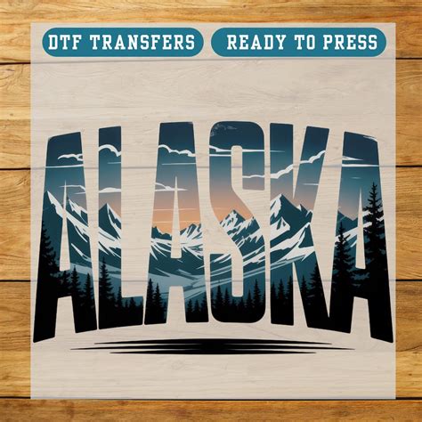 Alaska Mountain Landscape Dtf Transfers Ready To Press Scenic Nature