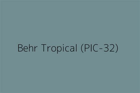 Behr Tropical Pic 32 Color Hex Code