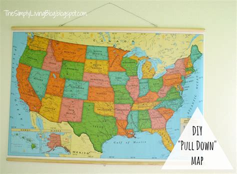 Simply Living Diy Pull Down Map