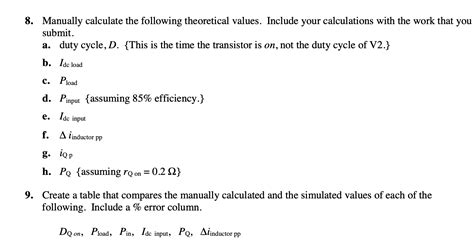 Solved 8 Manually Calculate The Following Theoretical Chegg