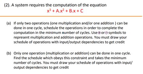 solved 2 a system requires the computation of the