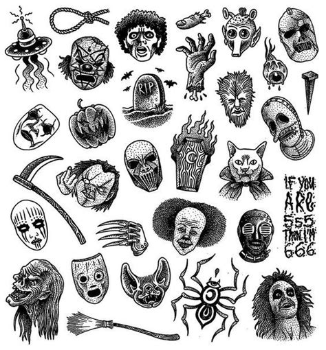 Scary Drawings Dark Art Drawings Tattoo Flash Art Tat