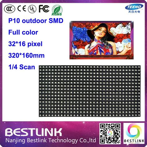 P10 Outdoor Full Color Rgb 32x16 P10 Led Display Module 32 16 Pixel 1 4