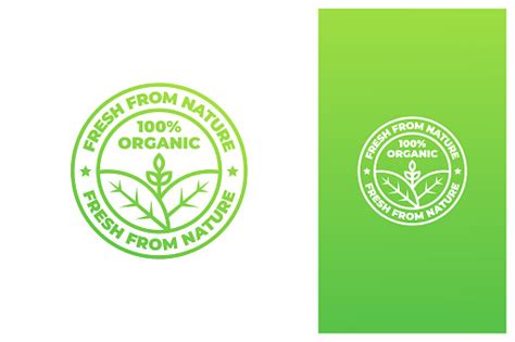 유기농 신선한 자연 배지 라벨 씰 스티커 스탬프 벡터 로고 디자인 0명에 대한 스톡 벡터 아트 및 기타 이미지 0명 건강관리와 의술 건강한 생활방식 Istock