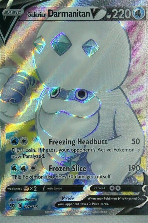 Galarian Darmanitan V Full Art Pocket Monster