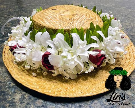 Custom Handmade Haku Lei Poʻo Lins Lei Stand
