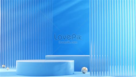 C4d 블루 미니멀리스트 빛과 그림자 부스 배경 배경 사진 및 창의적인 일러스트 무료 다운로드 Lovepik