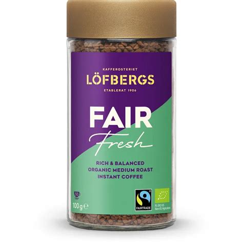 Snabbkaffe Fair Fresh Ekologisk 100g Fairtrade Löfbergs Handla Mat