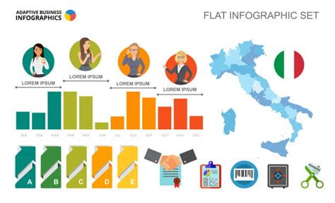 프레젠테이션을위한 타임 라인 막대 차트 템플릿 Eps Uidownload